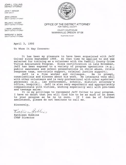 Work-study reference letter | PDF
