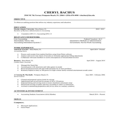 Resume Accounting | PDF