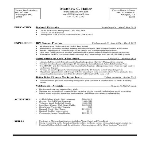 Matt Haller Resume | PDF