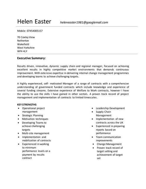 Steve Smith CV 412160 | DOC