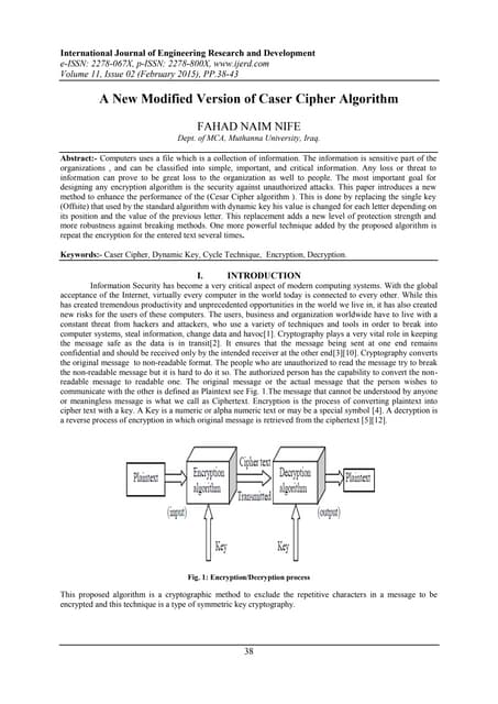 Three Pass Protocol Concept In Hill Cipher Encryption Technique Pdf 