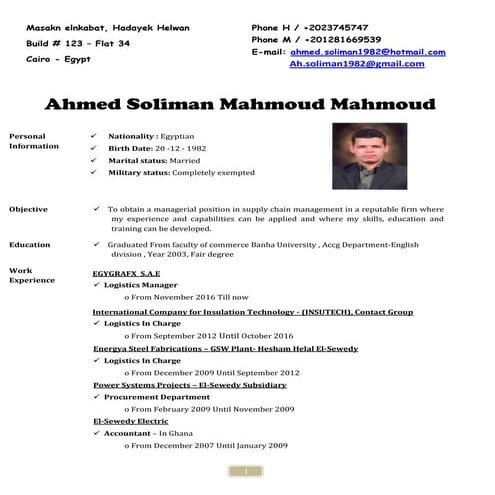 Ahmed CV - Rev. 03 | PDF