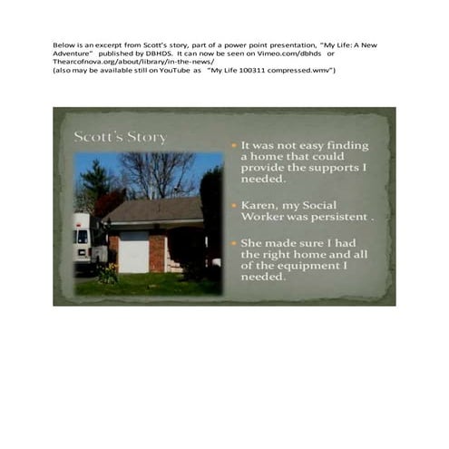 excerpts scott's story | DOCX