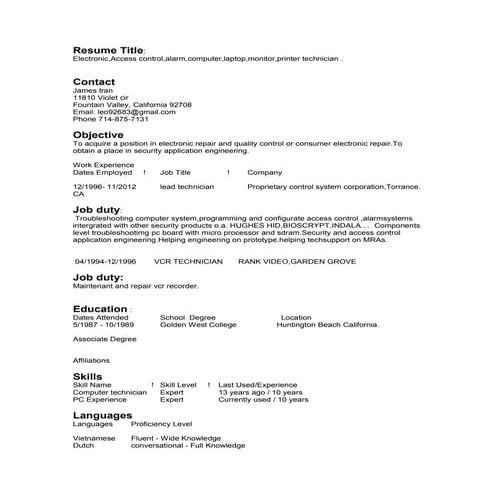 Resume jason mav2 | PDF