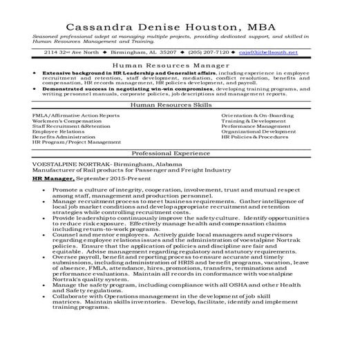 Cassandra Houston Current Resume | DOCX