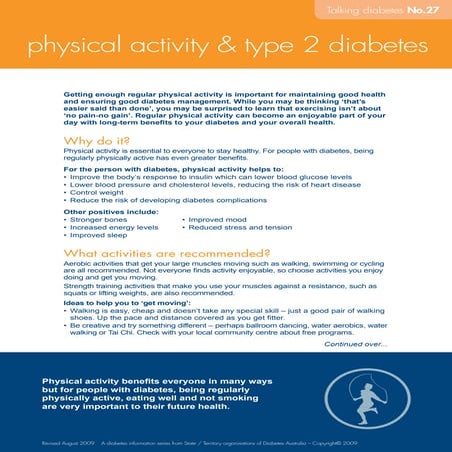 Exercise for Diabetes by Selim | PPT