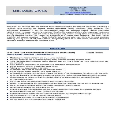 Chris Dubois-Charles resume | DOCX