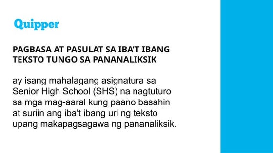 F11 Pagbasa Unit2 Lesson 1 for grade 11.pptx
