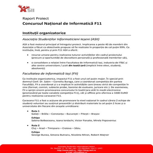 F11 final report | PDF