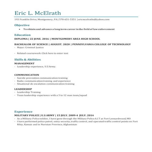 Eric Walters Resume 5 | PDF