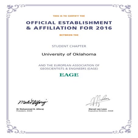 SC Certificate 2016_University of Oklahoma | PDF