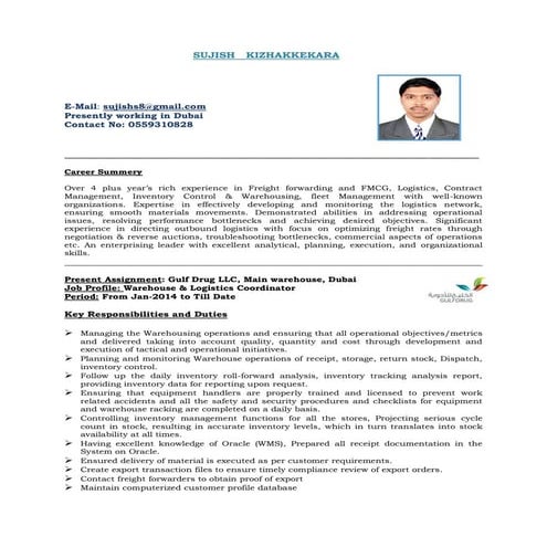 sujish resume 12 | PDF