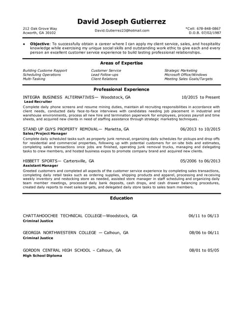 Andrew Daviess Resume | PDF