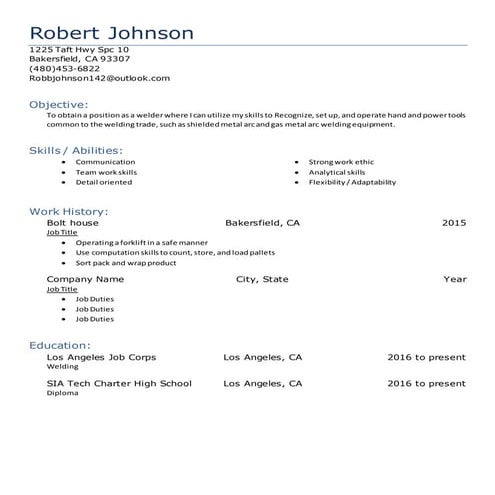 Robert Resume Temp | DOCX
