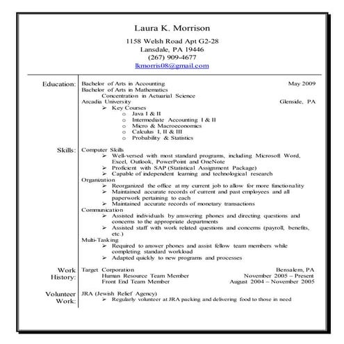 Resume Update | PDF