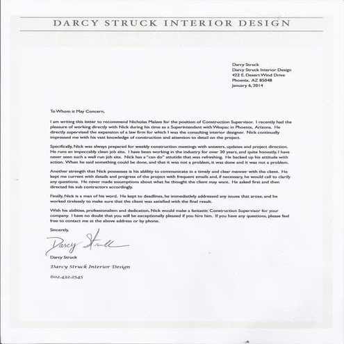 SWL Reference letter | PDF