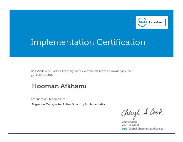Dell Certification AD