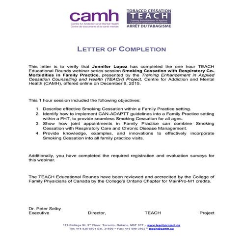 TEACH Rounds Letter of Completion Dec 9 2015 - | PDF