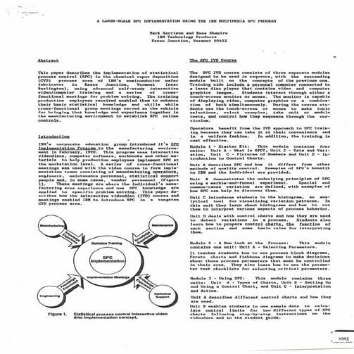 SPC Implementation - Mark Harrison | PDF