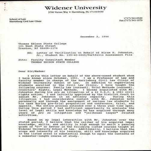 Letter of Verification | PDF