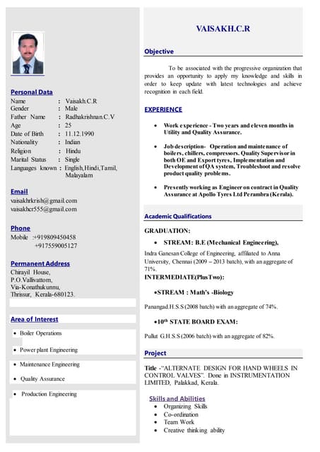 vineeth resume | DOCX