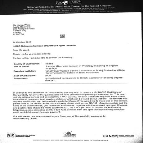 Degree NARIC verification | PDF