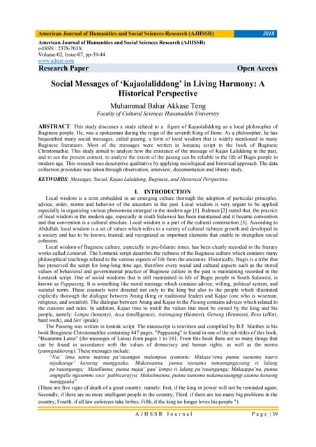 Strengthening the Sawerigading Character in the I La Galigo Story in ...