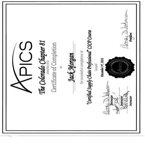 APICS Certificed Supply Chain Professional | PDF