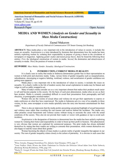 "Mediated Identities: Exploring Stereotypes and Cultural Perceptions in ...