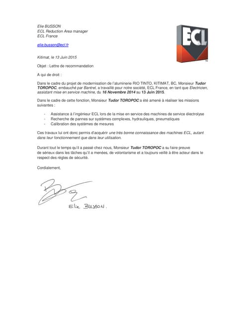 Recommendation letter 3 | PDF