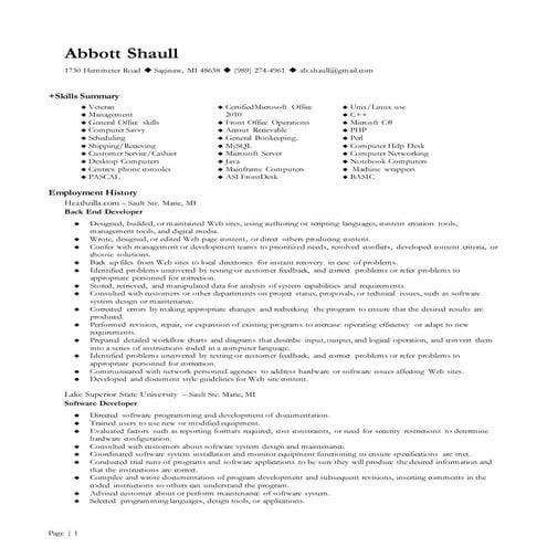 Master Resume Template | DOCX