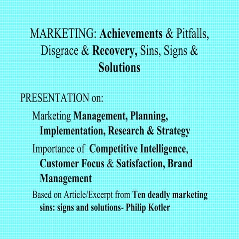 Marketing strategy implementation and control | PPTX