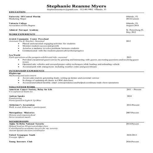 SRM resume 2016! | DOCX