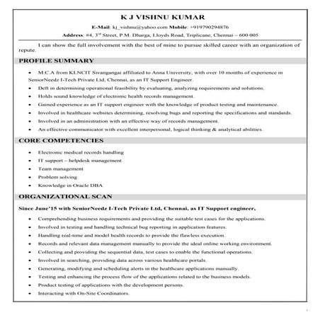 Vishnu Kumar Resume | PDF