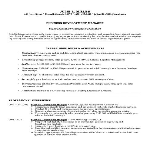 Tom - Resume 2015 | DOCX