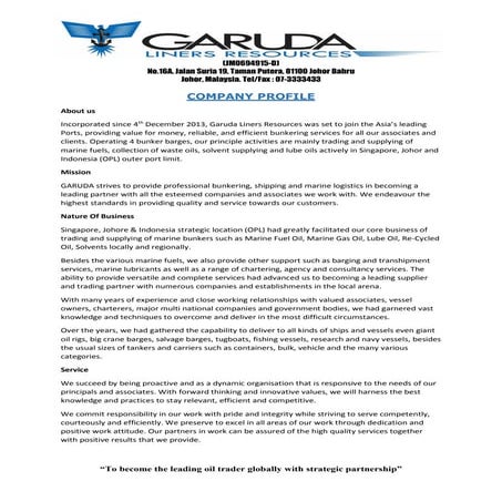Garuda Corporate Profile Complete (LATEST) | PDF
