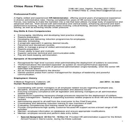 Chloe Fitton CV | DOCX