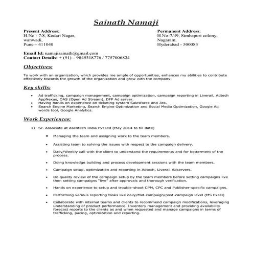 Preetham resume | DOCX