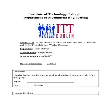 MICROSTRUCTURAL & MICRO HARDNESS ANALYSIS OF DEFECTIVE AND DEFECT FREE ...