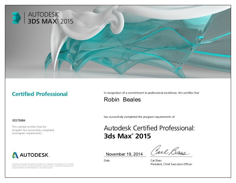 Autodesk3dsmax2015certifiedprofessionalcertificate 