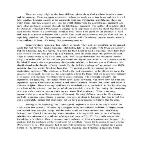 Philosophy Argument Paper | PDF