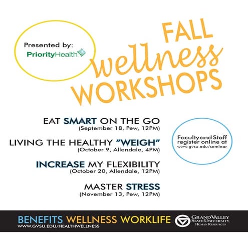 Fall Wellness WorkShops 2014 | PDF