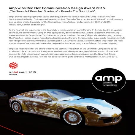 amp RedDot2015 Porsche | PDF