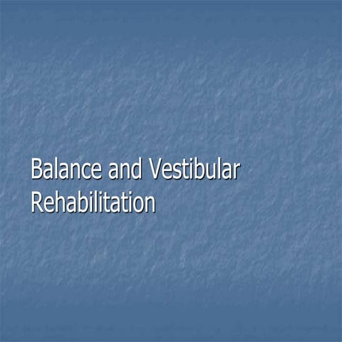 Balance Lecture | PPTX | Physical Therapy | Wellness