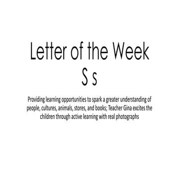 Letter of the week s | PDF