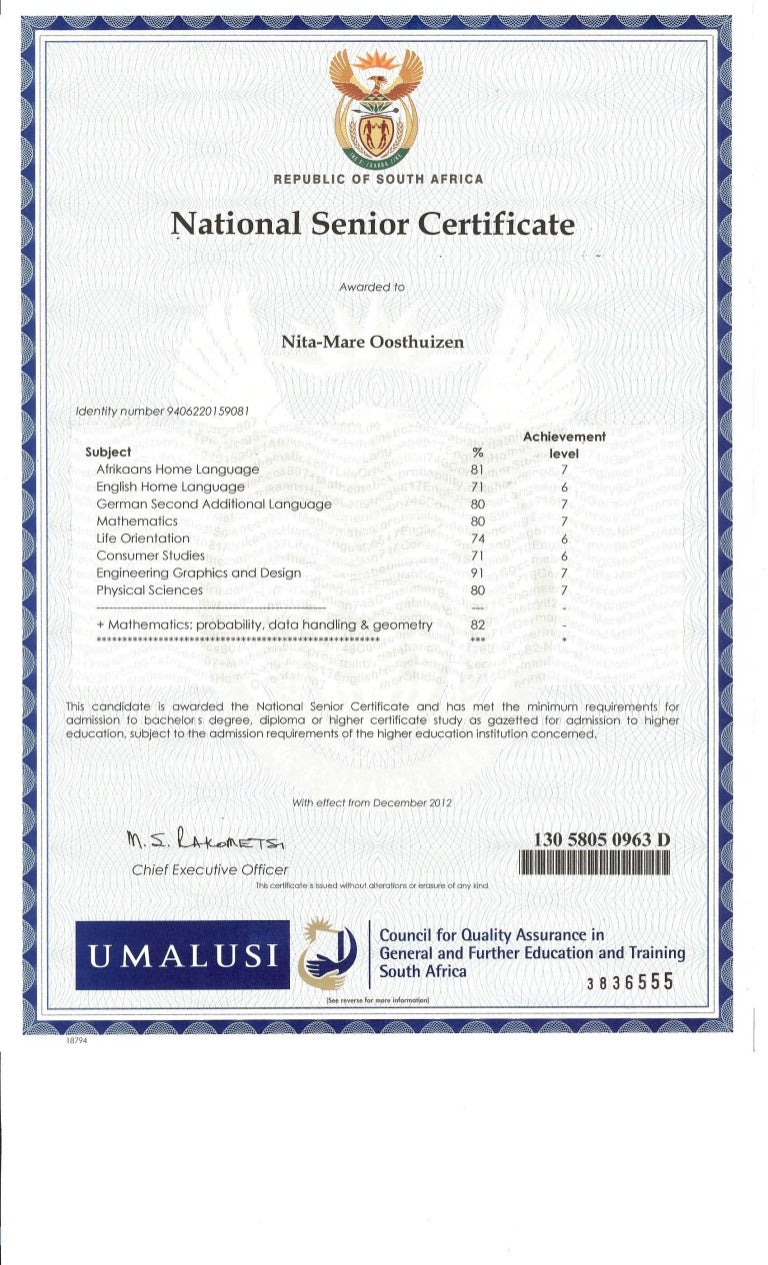 Matric Certificate matric-certificate