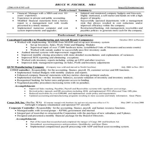 Bruce Fischer Resume 2015 | DOCX