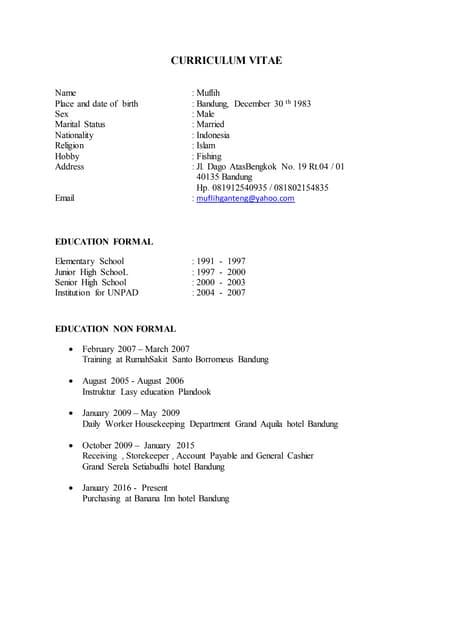 CV widodo english | PDF