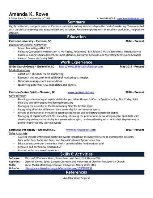 Resume #1 | PDF | Business | Business and Finance