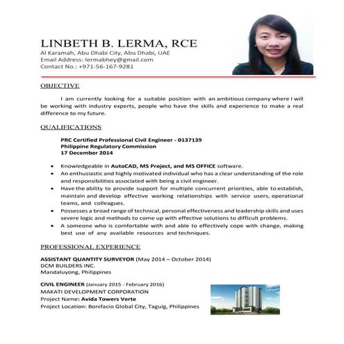 LINBETH LERMA CV(1) | PDF